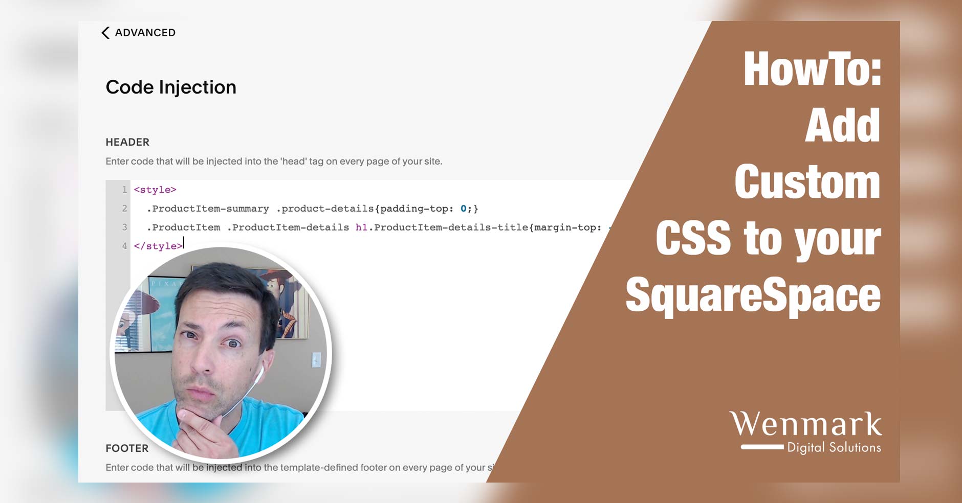 HowTo Add Custom CSS To Your SquareSpace Wenmark Digital Solutions LLC
